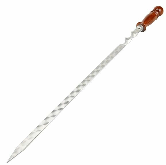 Шампур для люля-кебаб 50 см с деревянной ручкой