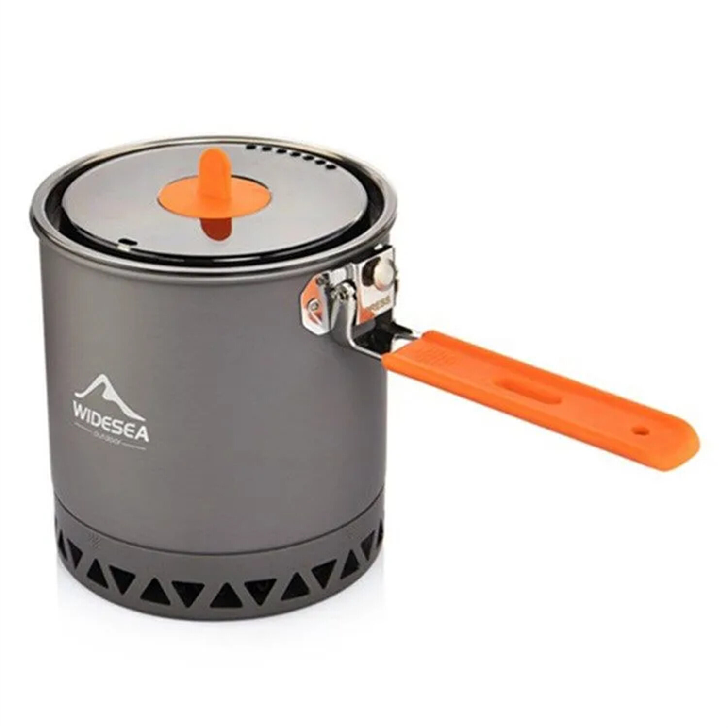 Посуда для кемпинга Кастрюля 1.6L Туристическая посуда Товары для туризма Пикника Готовки Снабжение Оборудование Кухонная посуда Треккинга Кastrюля, алюминий Нержавеющая сталь Силикон, Включает 1x складывающуюся алюминиевую кастрюлю