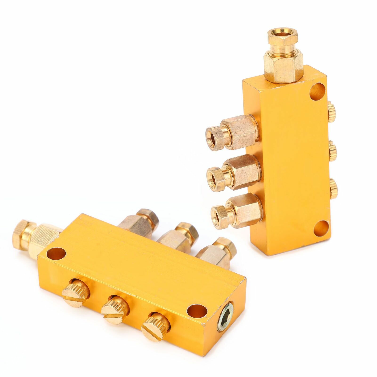 Распределитель масла TKType Регулируемый латунный смазочный поршень Разделительный клапан Система смазки (1 из 3)