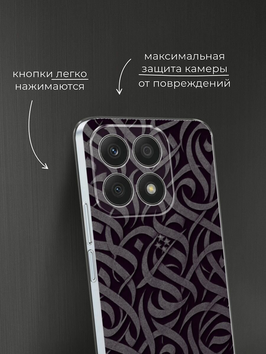 Чехол на Honor X8A / Хонор X8A с принтом Металлическая паутина — фото 1