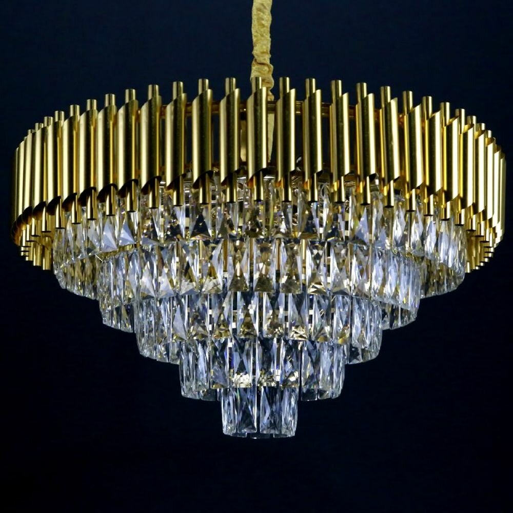 Люстра каскадная Crystal 700, цвет золото, цоколь E14