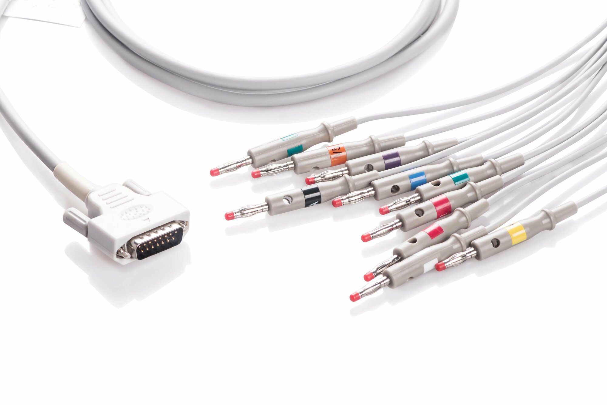 Кабель ЭКГ для AXION (Аксион) ЭК1Т-1/3–07, ЭК1Т-07, ЭК1/3Т, ЭК1/3Т-07, ЭК3Т-02 тип «Банан»