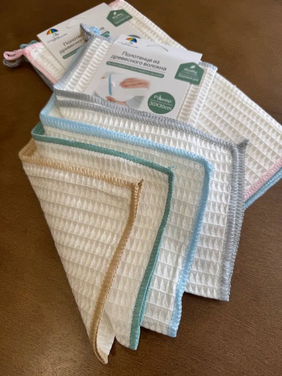 Полотенца из древесного волокна 4 шт. 30x30 см.