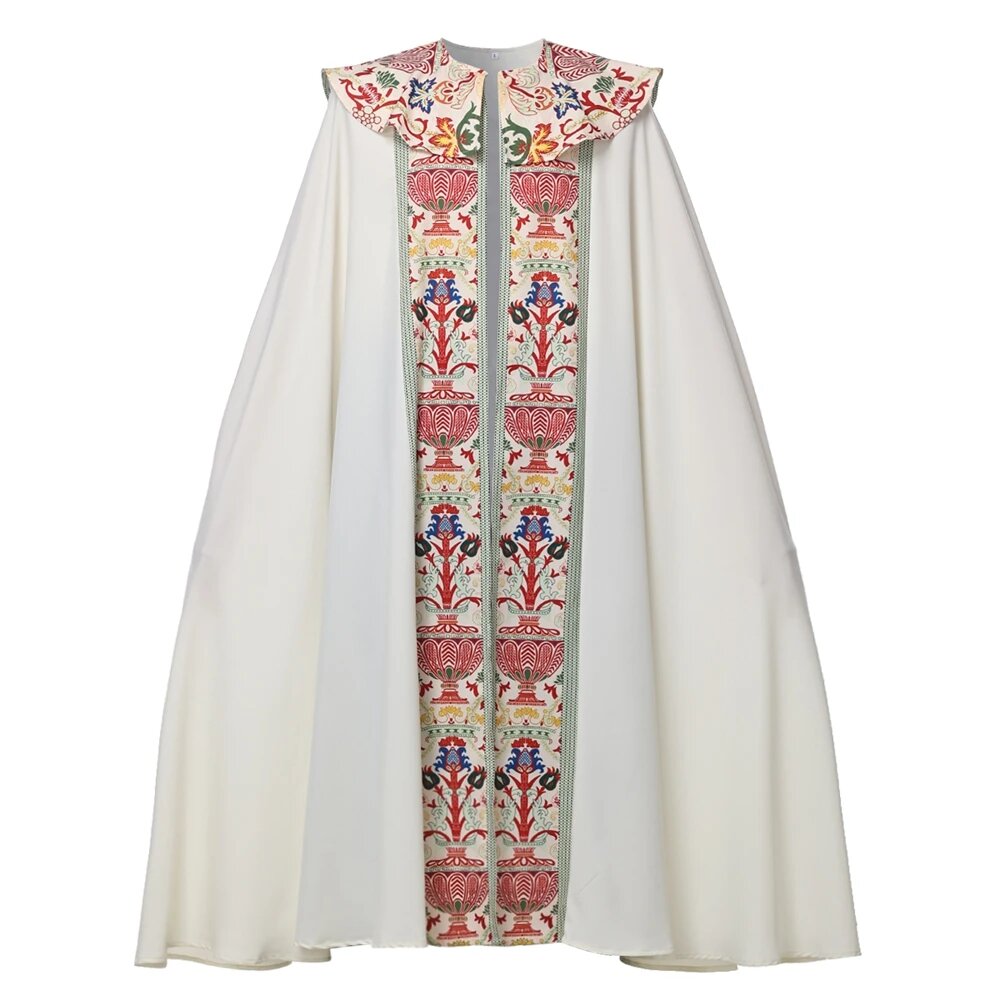 Готический костюм священника BLESSUME 4XL, Бежевый