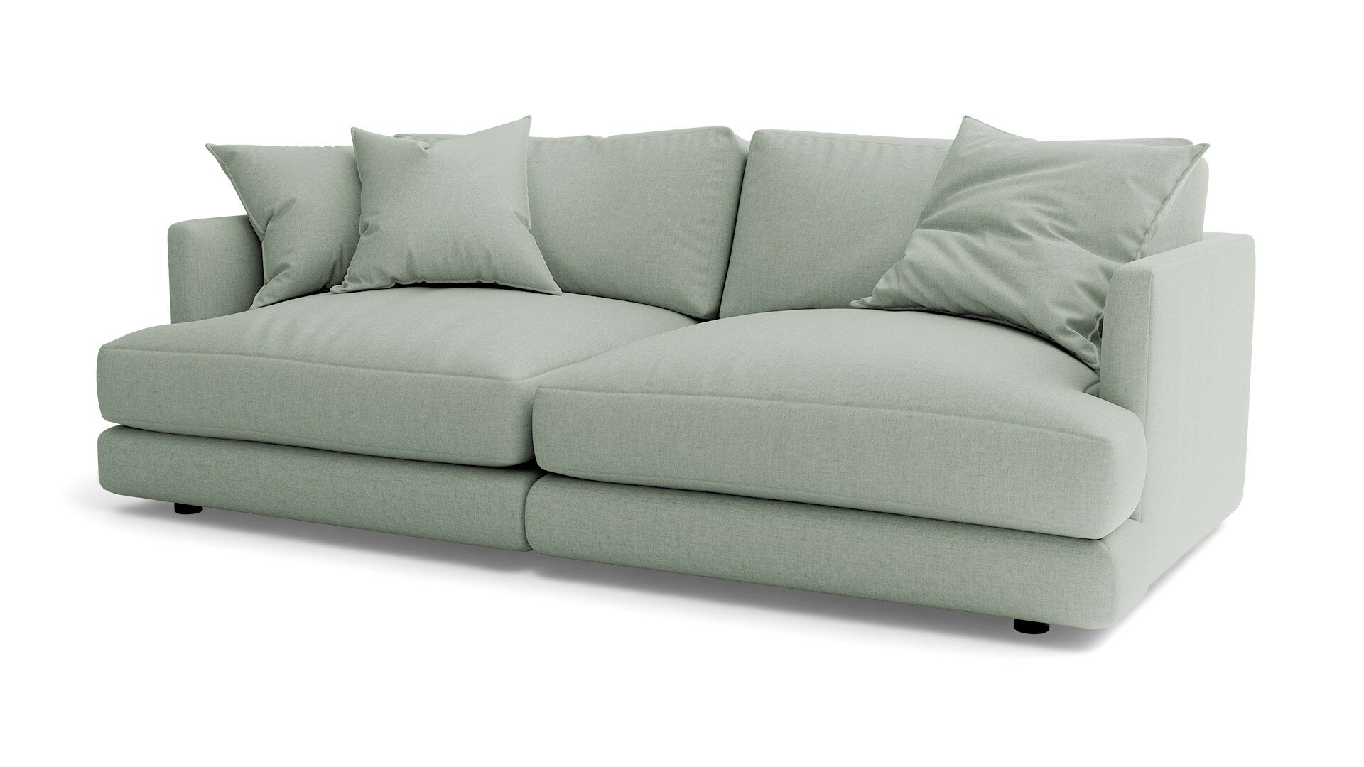 Диван Ибица 2 Strong Plus 02 NEW 212x105x87 см, бирюзовый Рогожка, еврокнижка Фиеста