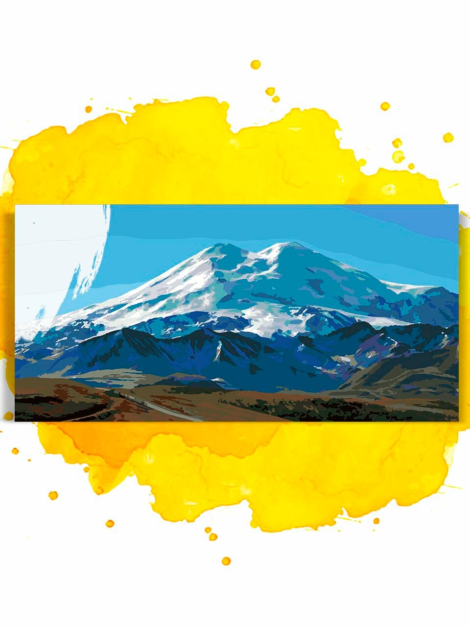 Картина по номерам на холсте Эльбрус 2, 30 х 60 см