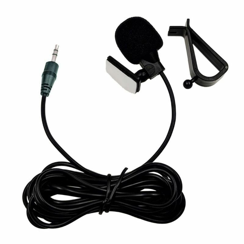 Автомобильный аудиомикрофон с зажимным разъемом 3,5 мм, Стерео/ Моно Проводной Внешний микрофон