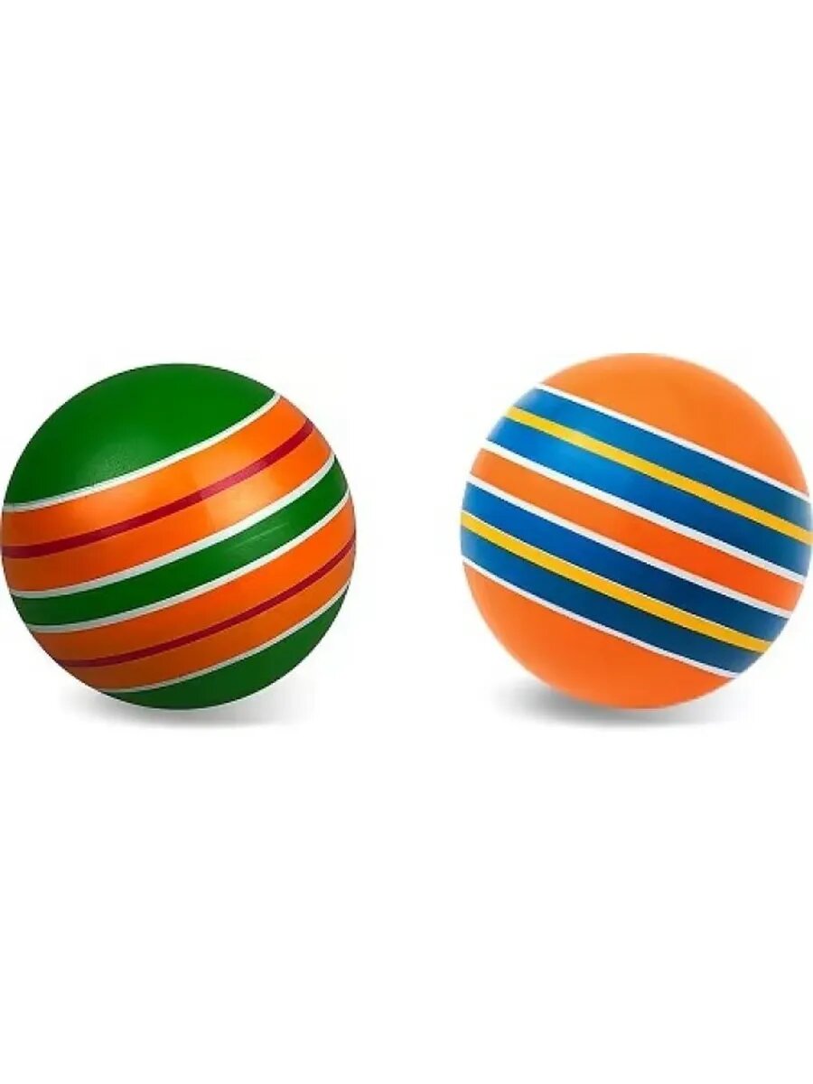 Мяч д. 125мм Серия /Полосатики/ ручное окраш.