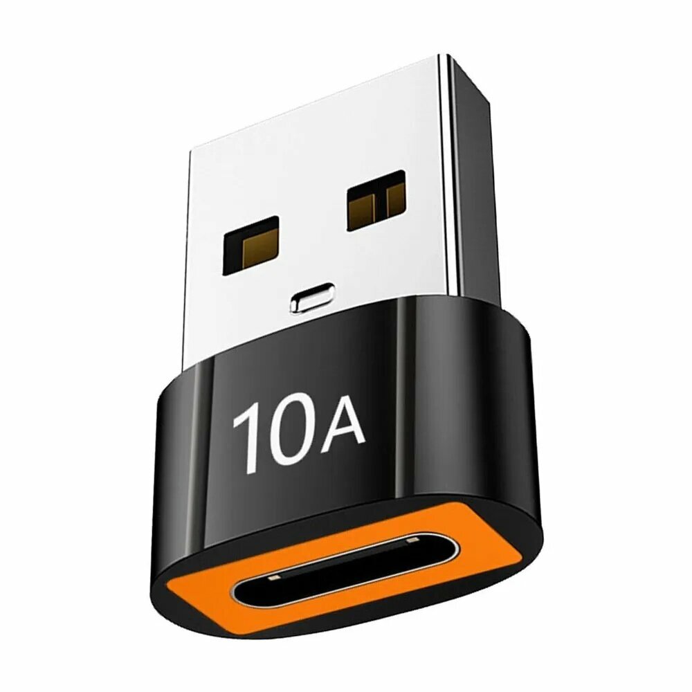 Коннектор, Разъем USB для подключения к разъему type C 10A-черный