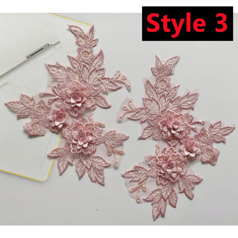 Кружевная аппликация Style 3, розовый