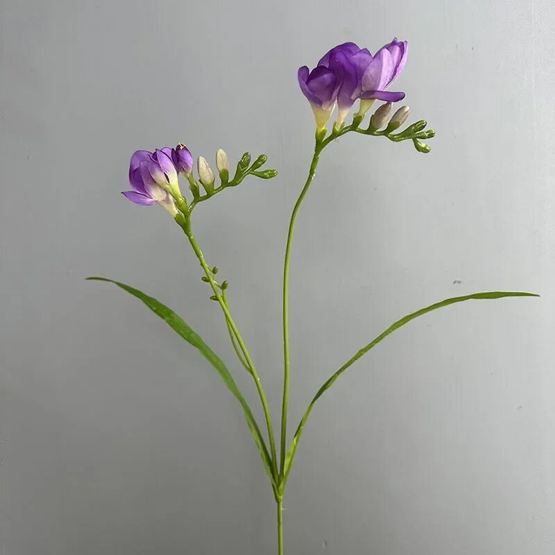 Искусственные цветы фрезия Green Aloes 4 шт. Фиолетовый, purple