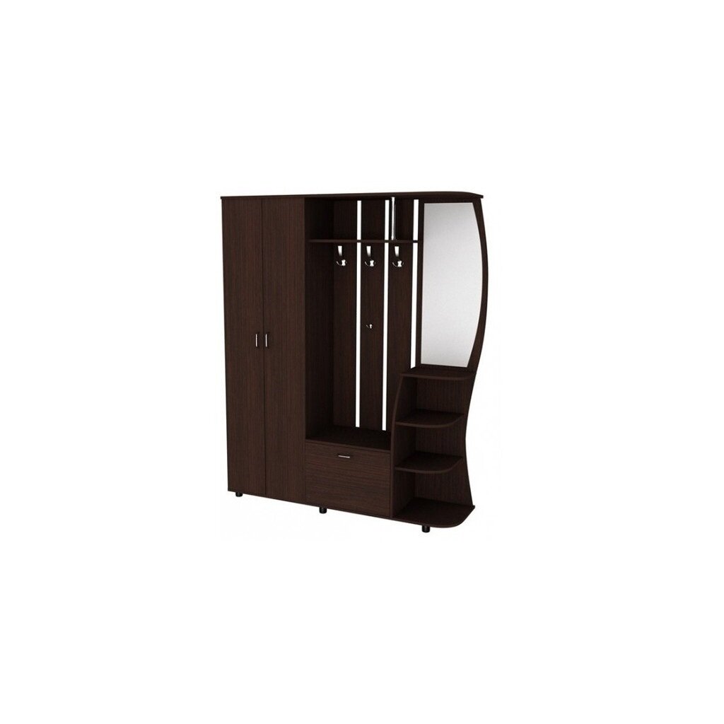 Прихожая Алла-5, корпус и фасад венге цаво, 168х42х210, шкаф слева