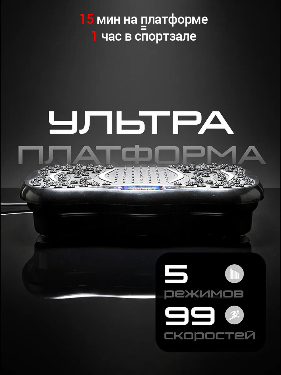 Виброплатформа для похудения до 150 кг с музыкой, домашний кардио тренажер электрический антицеллюлитный
