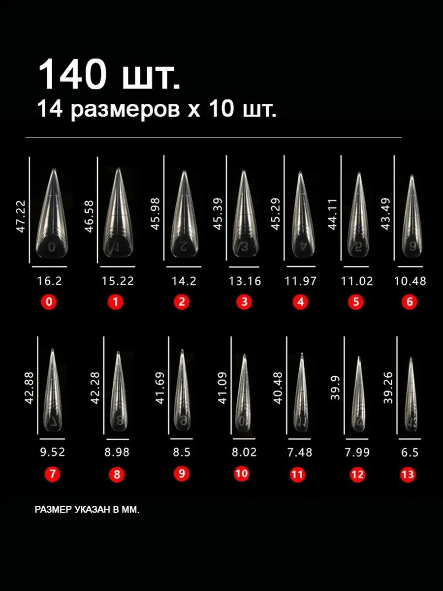 Верхние формы для наращивания ногтей