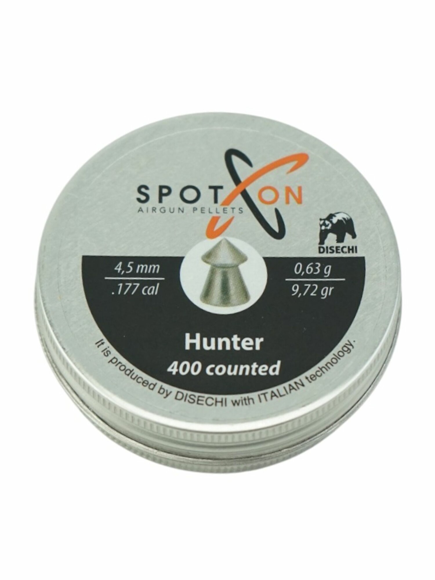 Пули для пневматики SPOTON Hunter, калибр 4,5 мм, 0,63 г, 400 шт.