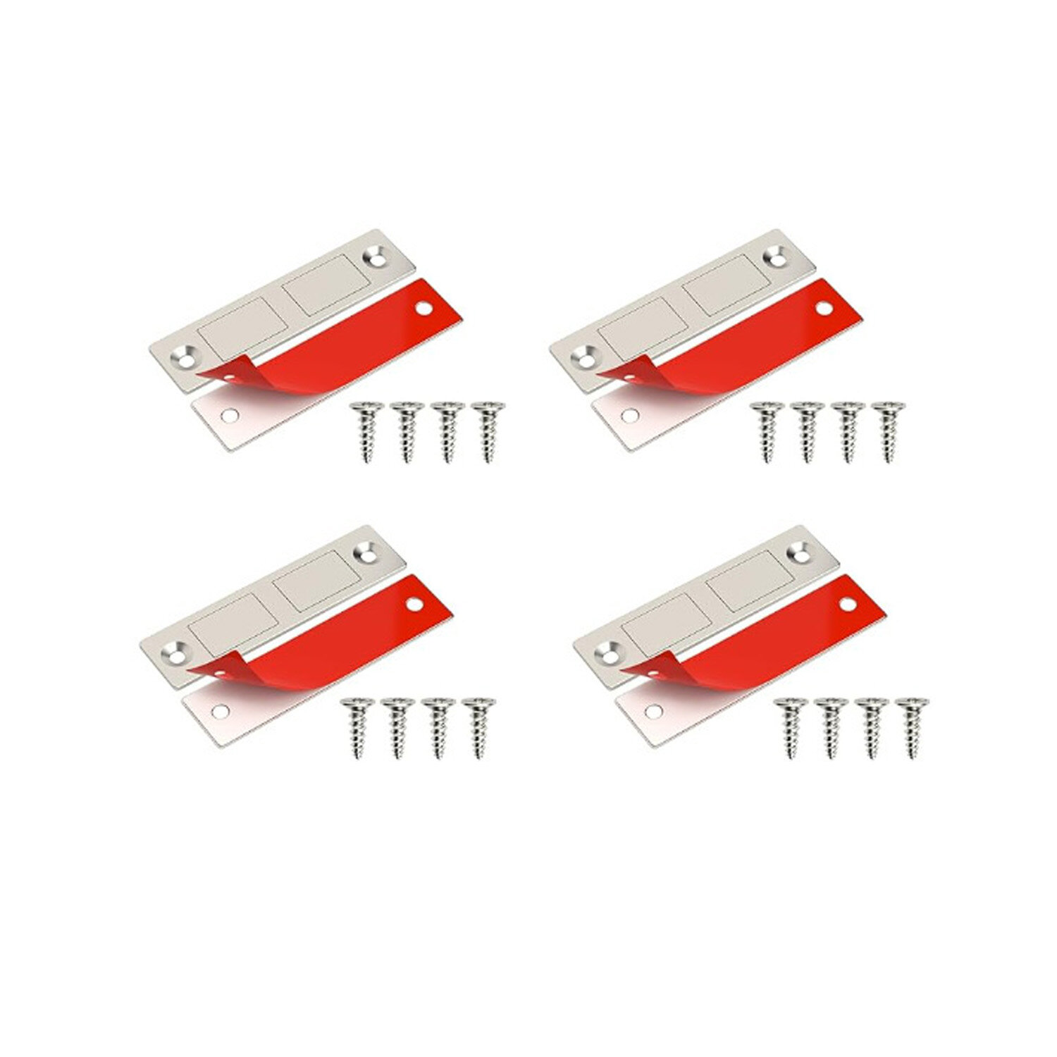 Кабинетный притяжатель сильный магнитный без сверления невидимый дверной упор тонкий лист магнитное притяжение раздвижная дверь ящик скрытая дверь гардероб кабинет притяжательные аксессуары 4*Длинное магнитное притяжение