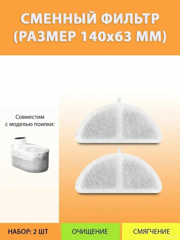 Сменный фильтр для поилки Downy Paws (комплект 2 шт.)