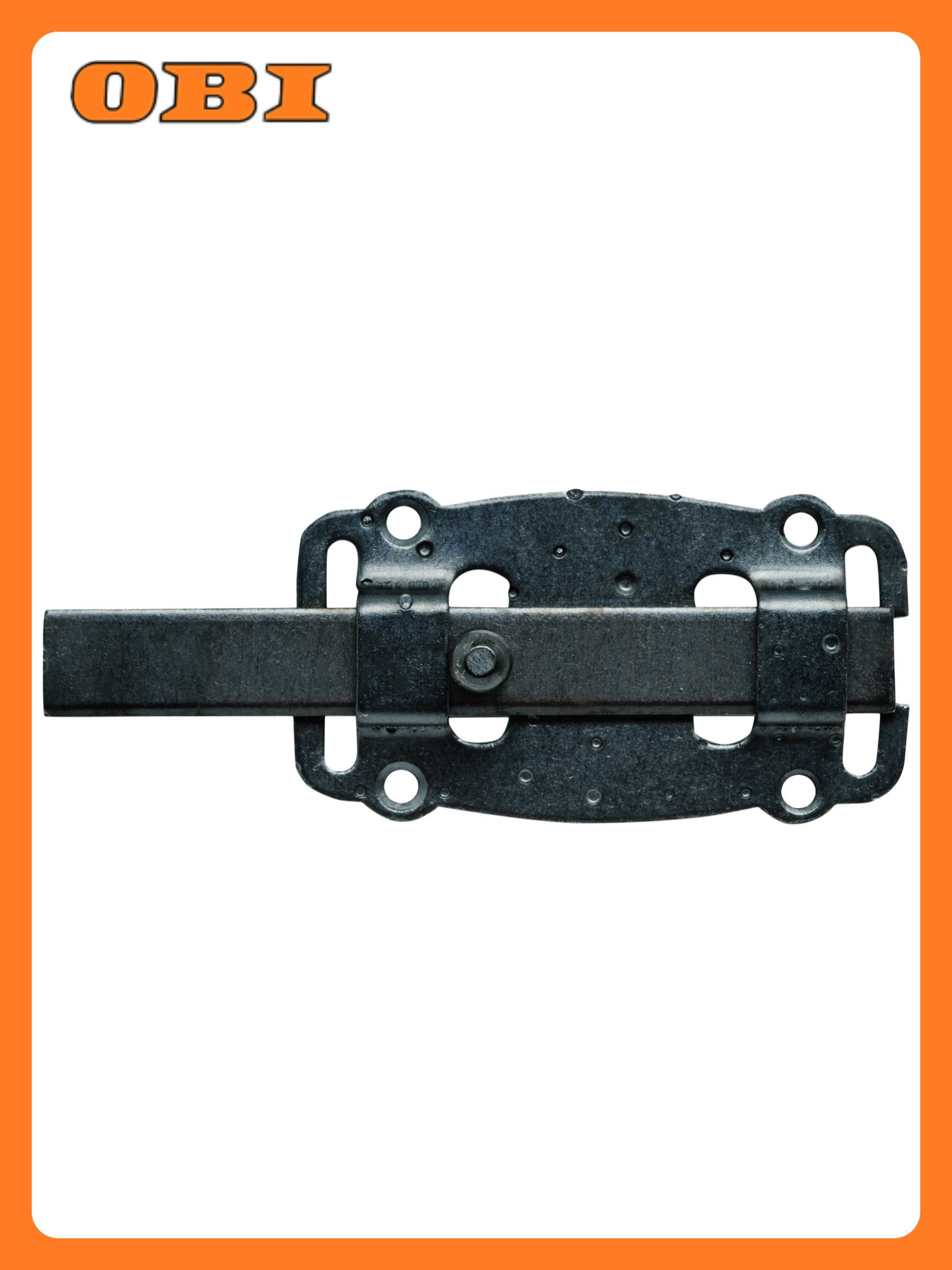 Дверная задвижка Tech-KREP, углеродистая сталь, накладная, 54x100мм, черная