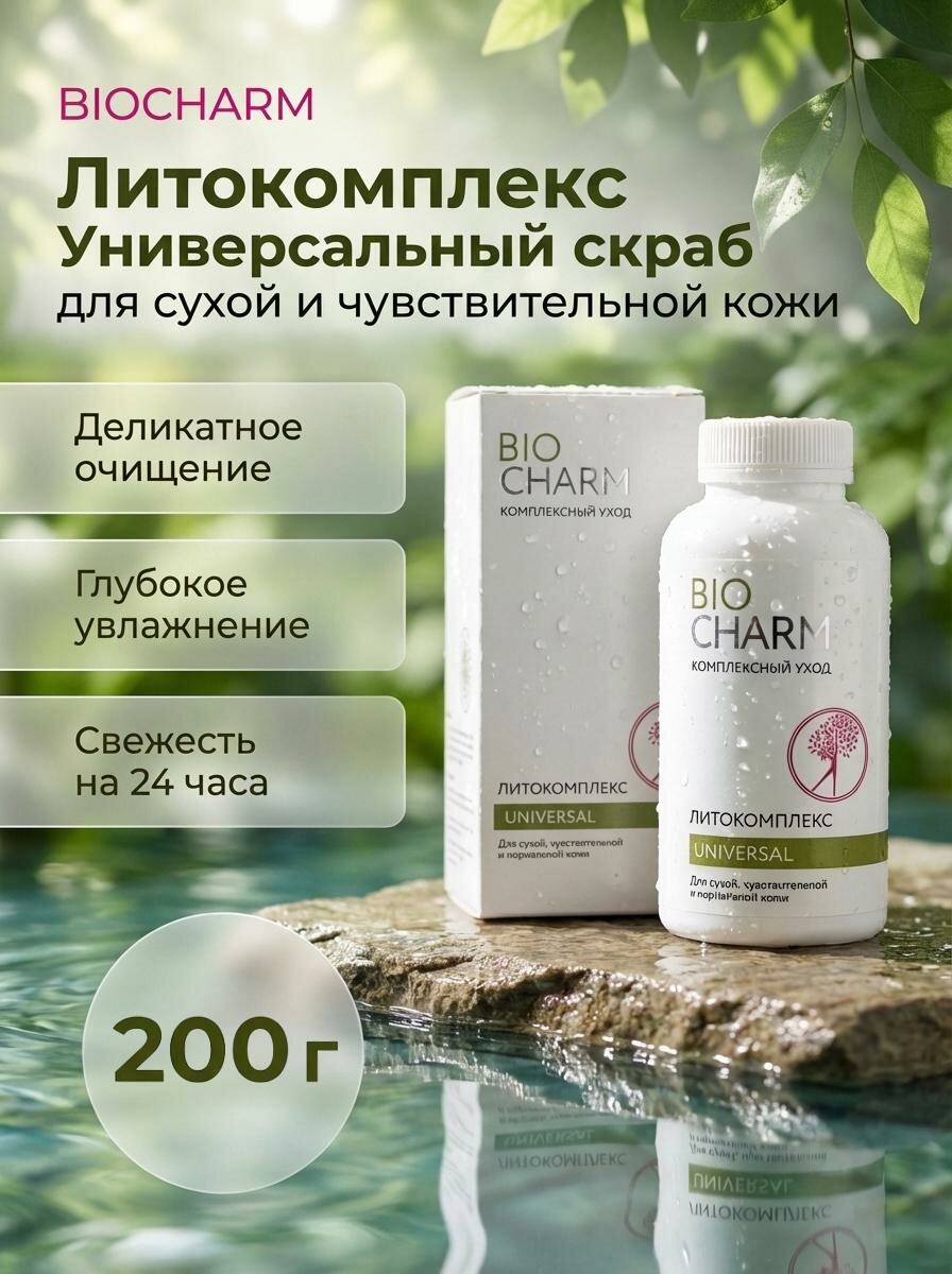Литокомплекс 200 г Универсал скраб для сухой, чувствительной и нормальной кожи.