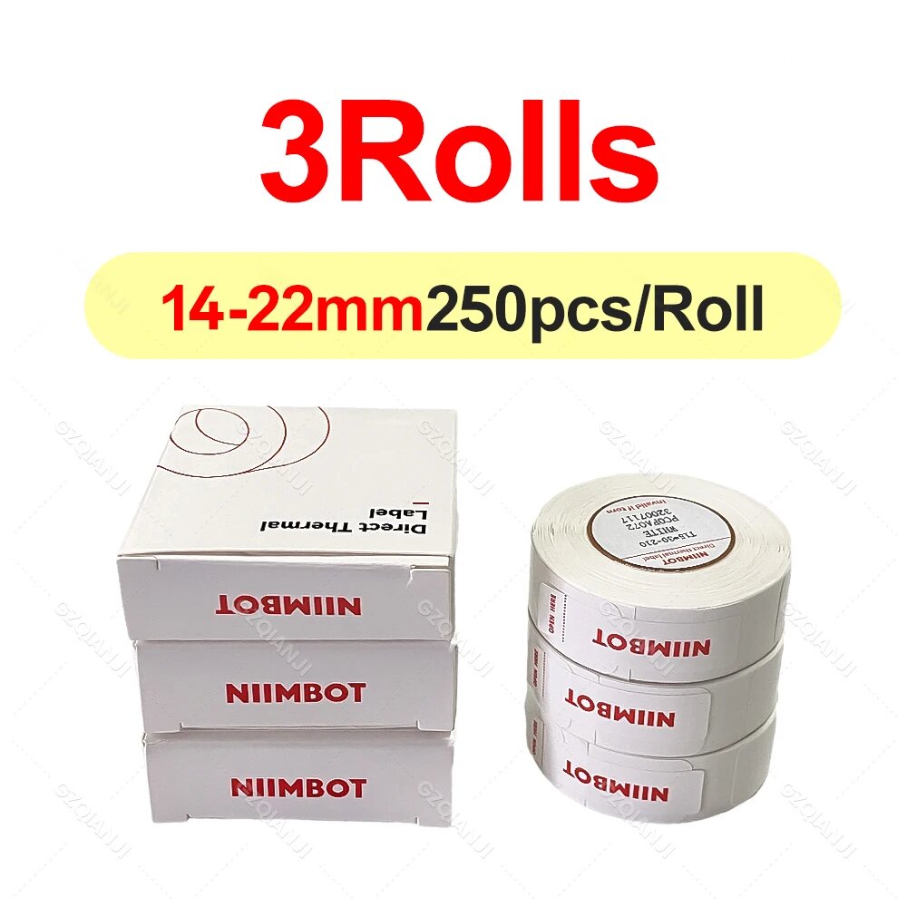 NiiMbot этикеточная бумага для принтеров D11 D110 D101 3Rolls 14x22mm