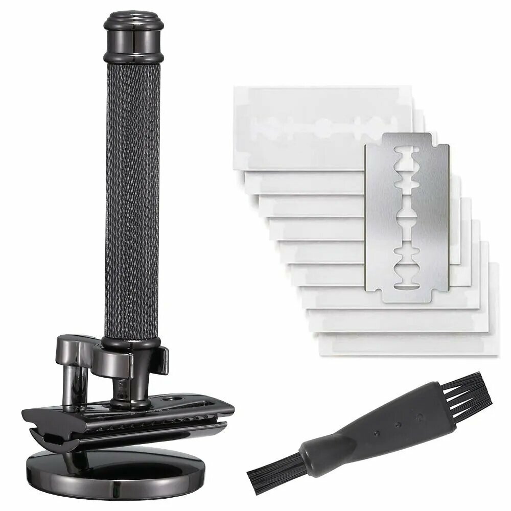 MUEHLE Т-образная бритва Traditional, c удлиненной ручкой, хром, closed comb R 89 GRANDE