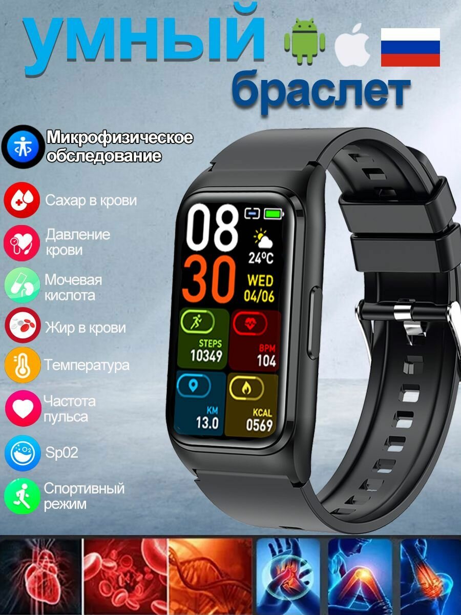 SACOSDING Фитнес-браслет 019d00210c6379b09ad122dc7ba05c4c, черный матовый