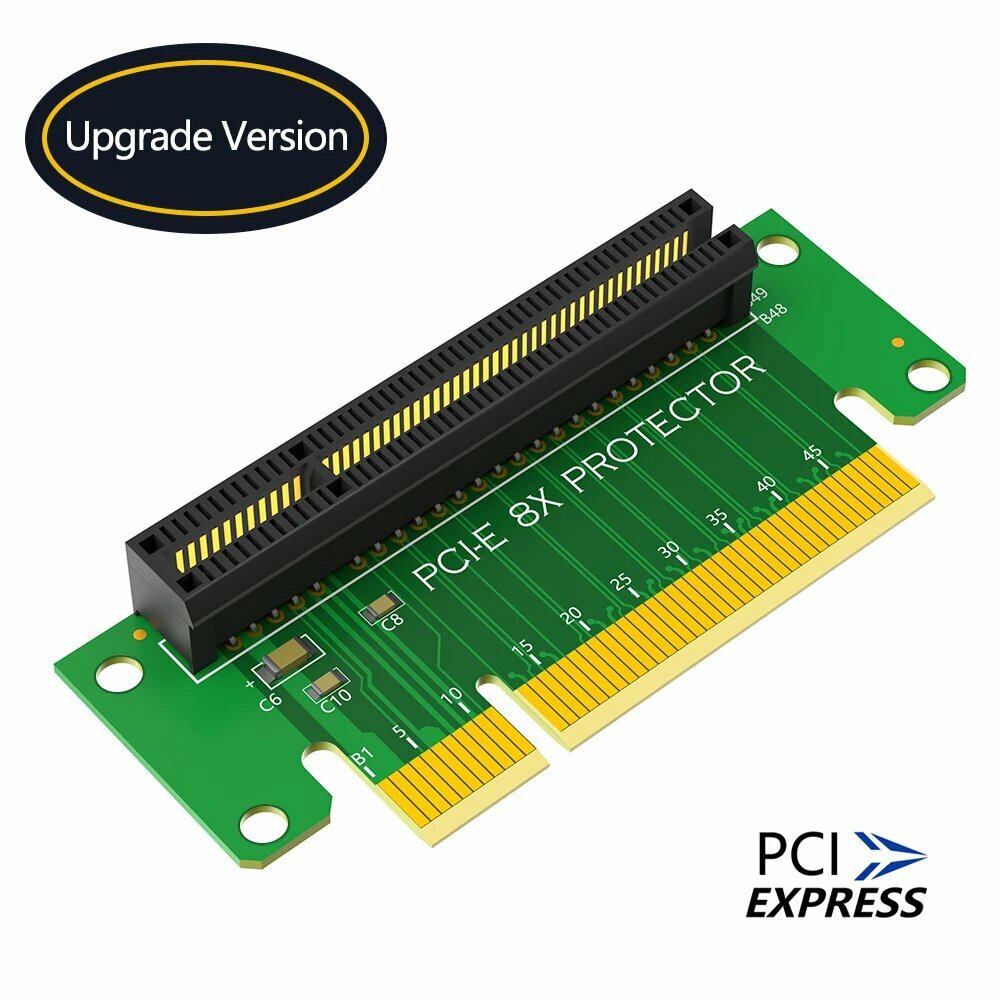 Переходная карта PCI-Express 8X, 90-градусная Адаптерная карта с левым углом, 1U высотный компьютер, сервер PCIe, гнездовой адаптер, высокая точность