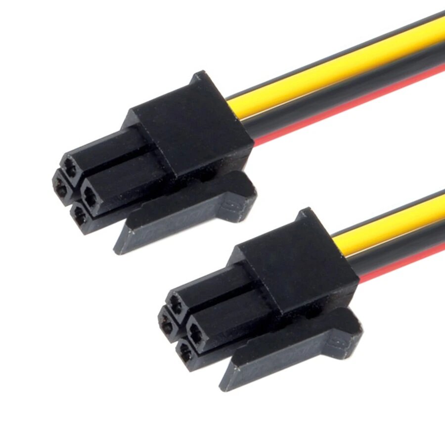 ATX Mini 4-контактный разъем Molex Micro Fit 4-контактный шнур питания «папа-папа» Кабель 60 см 2 фута