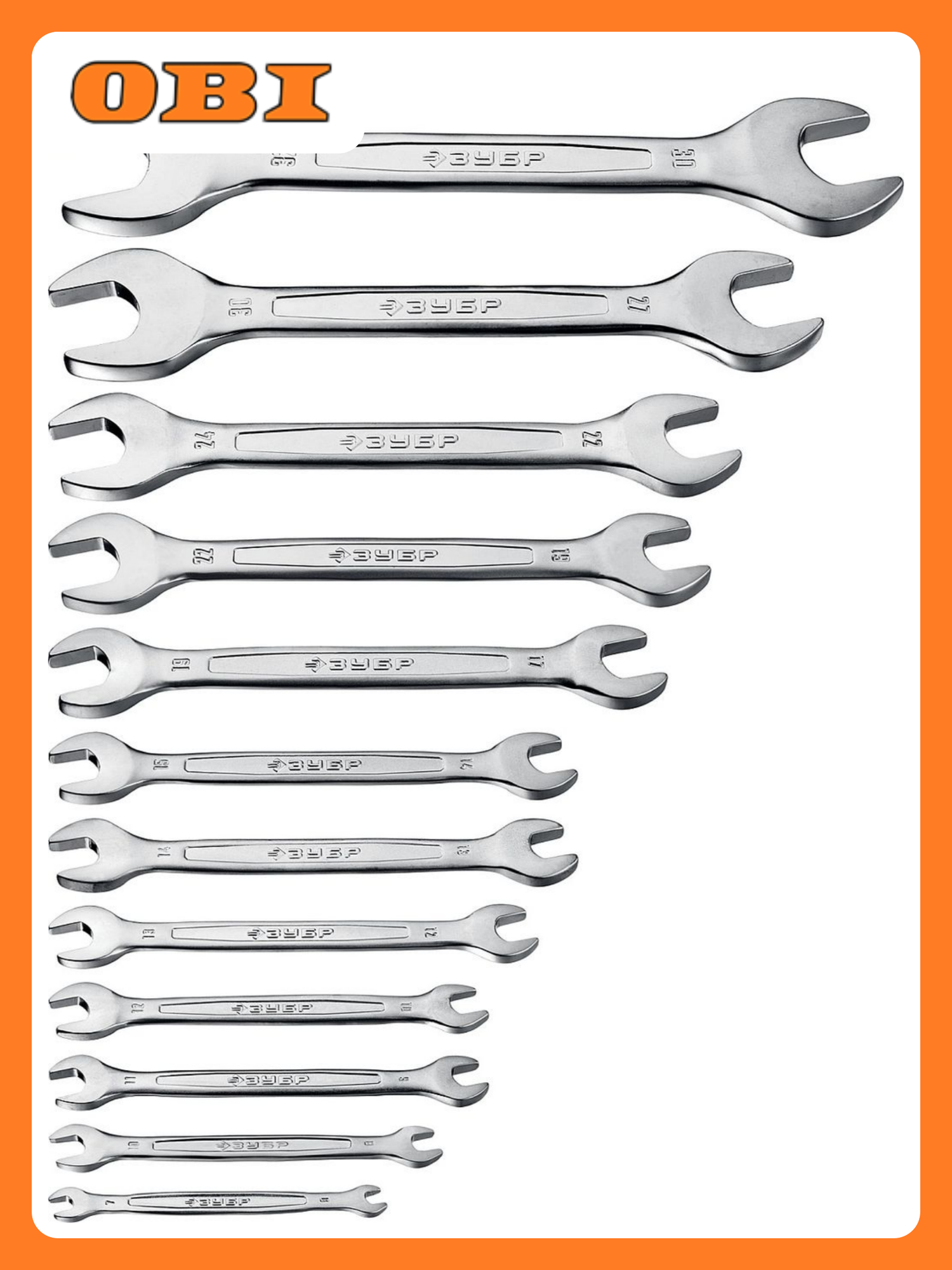 Ключ гаечный ЗУБР 6-32 мм 12 шт.