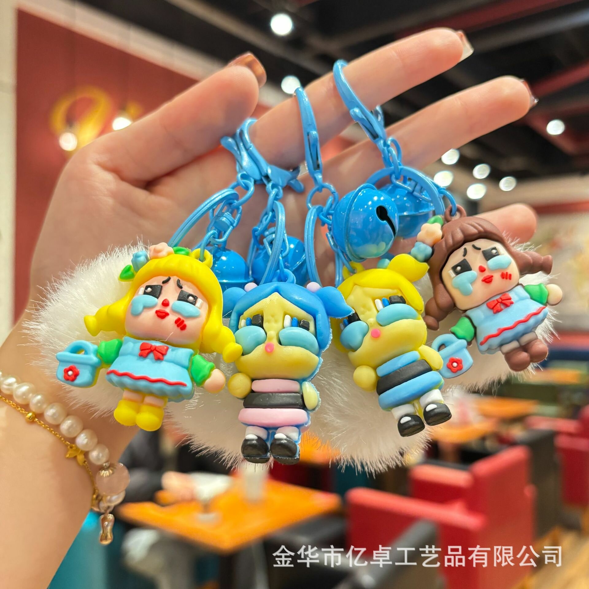 Кукла-мультяшный Пом-Пот из мультфильма "Поп Март", плачущий младенец, эпоксидная смола, кулон-брелок "Ичжуо" своими руками.