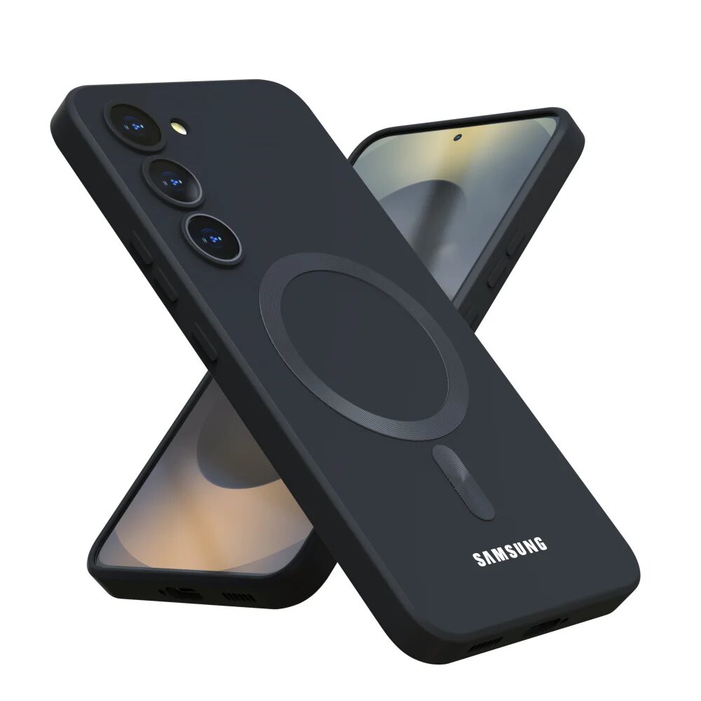 Жидкие силиконовые чехлы Origina для телефонов Samsung S25 S24 S23 S22 Ultra FE Plus A56 для Magsafe, защитный чехол для беспроводного зарядного устройства