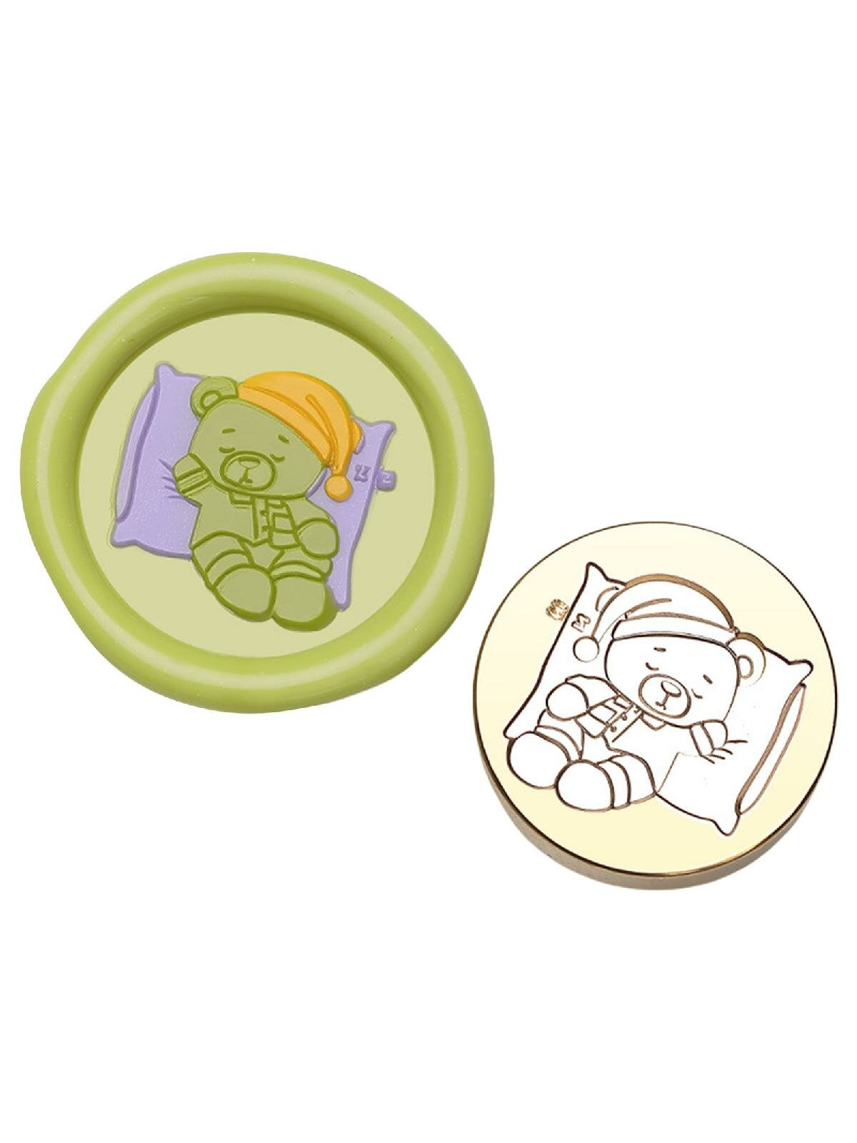 Штамп с восковой печатью маленького медведя Винтажная головка штампа для печати конверта с письмом