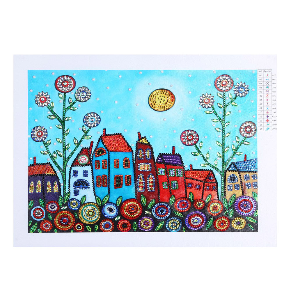 DIY Кит для рисования алмазными пикселями 5D, Специальная форма алмазов, Материал: канва и смолевые алмазы, Тип: A, B, C, D, E, F, G, H, I (выбор), Площадь алмазов: Частичная, Размер картины: 30*40см, Без рамы, В комплект входят: Набор алмазов, Гель для