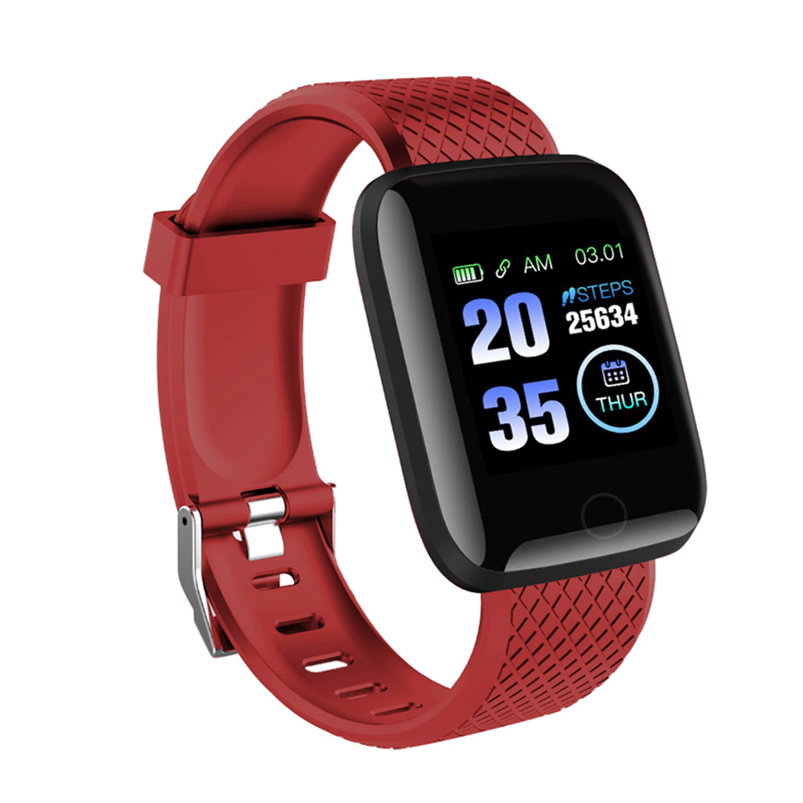 116Plus Intelligent BT Watch Fitness Tracker Universal Step Counter Heart Rate Monitor Sport Wristband Watch