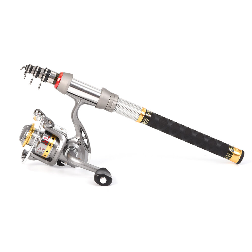 Телескопическое удилище и катушка в комплекте Полный набор спиннинговая катушка Органайзер для снастей Набор удочек