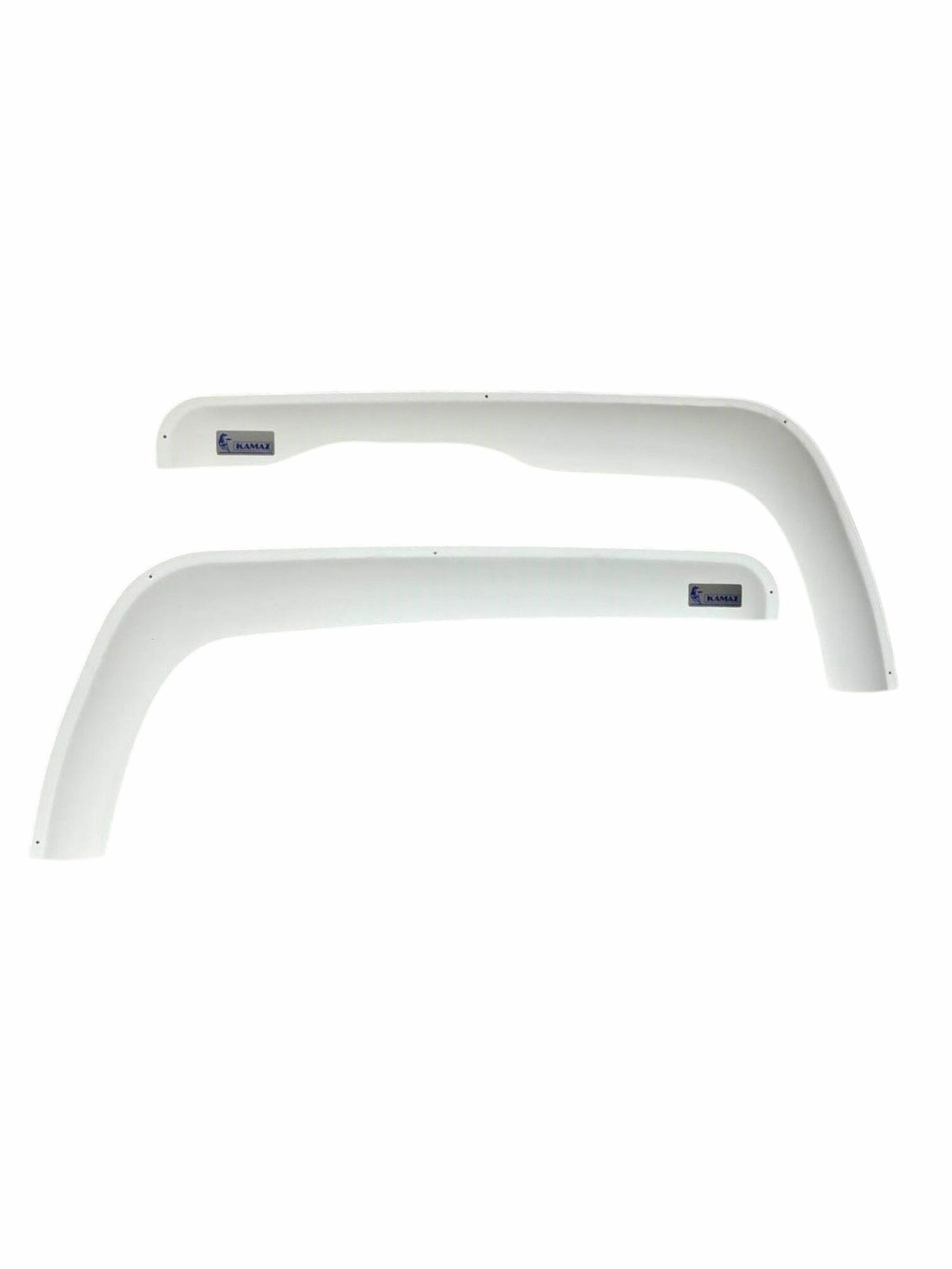 Дефлектор двери (ветровики) с логотипом для КАМАЗ Компас 9 / Компас 12 (короткие), белые