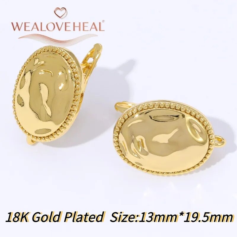 WEALOVEHEAL швензы для сережек, 18K Gold Plated, 2 Pairs