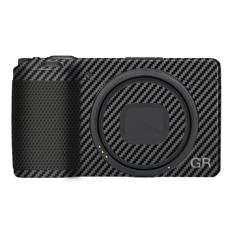 Защитная пленка для объектива Ricoh GR3 HDF - Carbon Fiber Black, полное покрытие