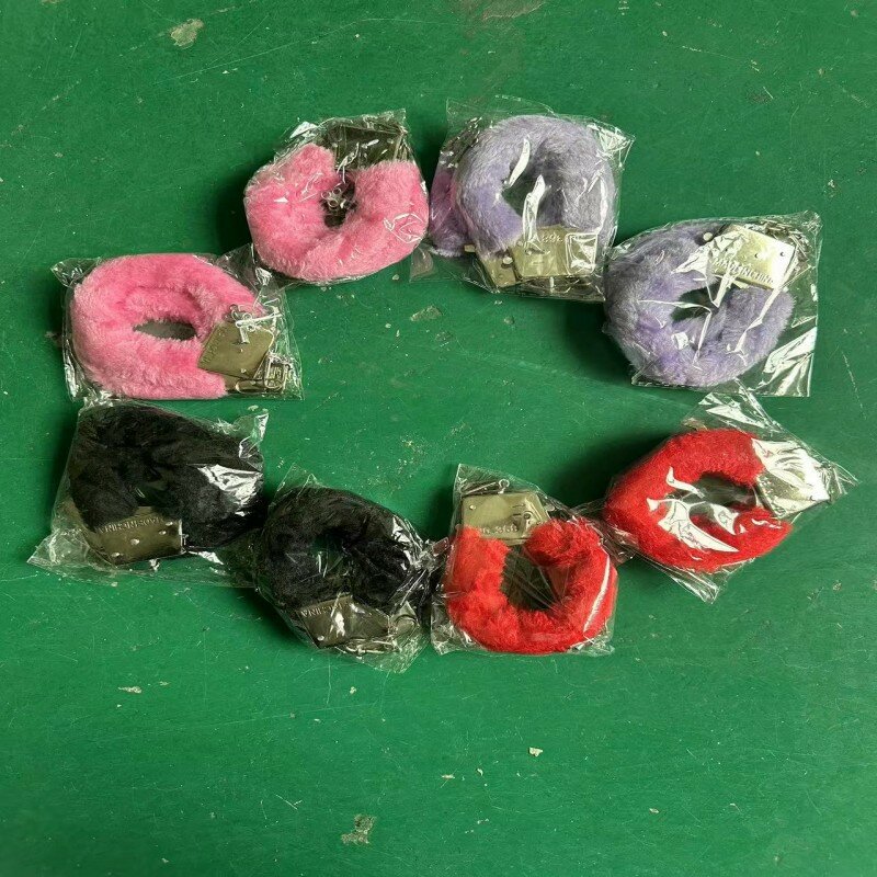 Наручники, забавные бондажи, железные наручники, плюшевые наручники, игрушки, дропшиппинг Железные наручники для волос