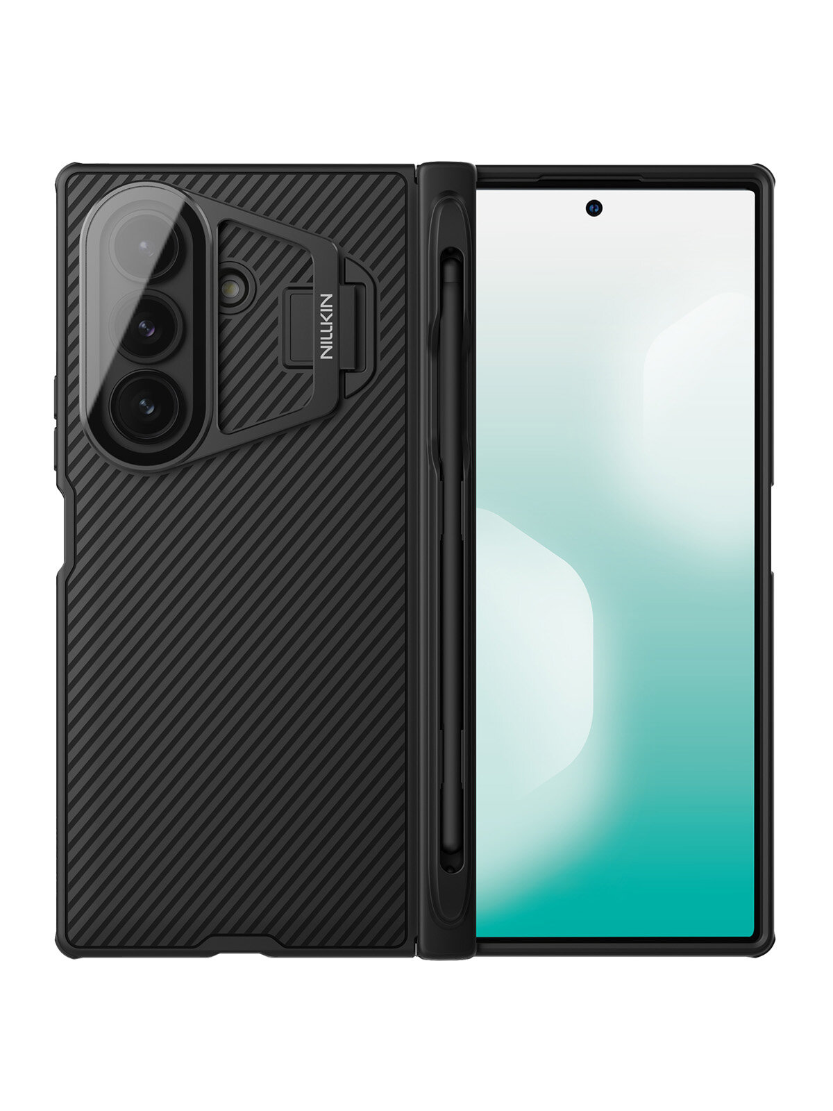 Чехол Nillkin на Samsung Galaxy Z Fold7, CamShield ProP Magnetic с магнитами MagSafe, со стилусом, черный