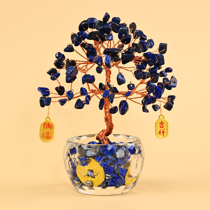 Натуральный кристалл, денежное дерево, кристаллическое украшение, привлекающее богатство, кристаллическое дерево, настольное украшение