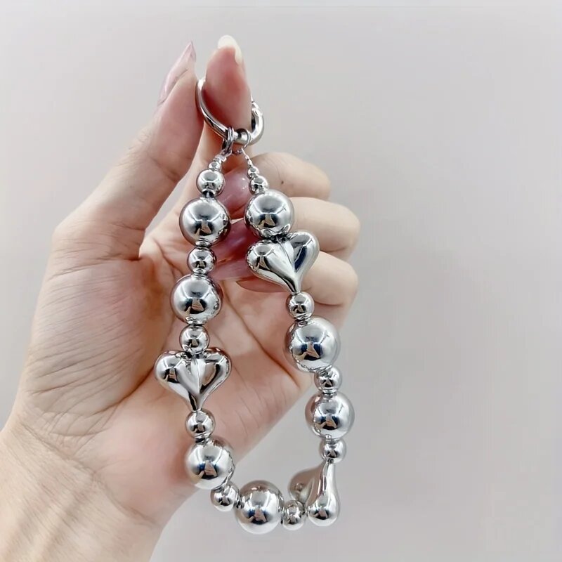 Женская короткая цепочка для телефона, брелок на запястье, подвеска для сумки, уникальный дизайн, подвесная веревка с защитой от потери для женщин, модный аксессуар