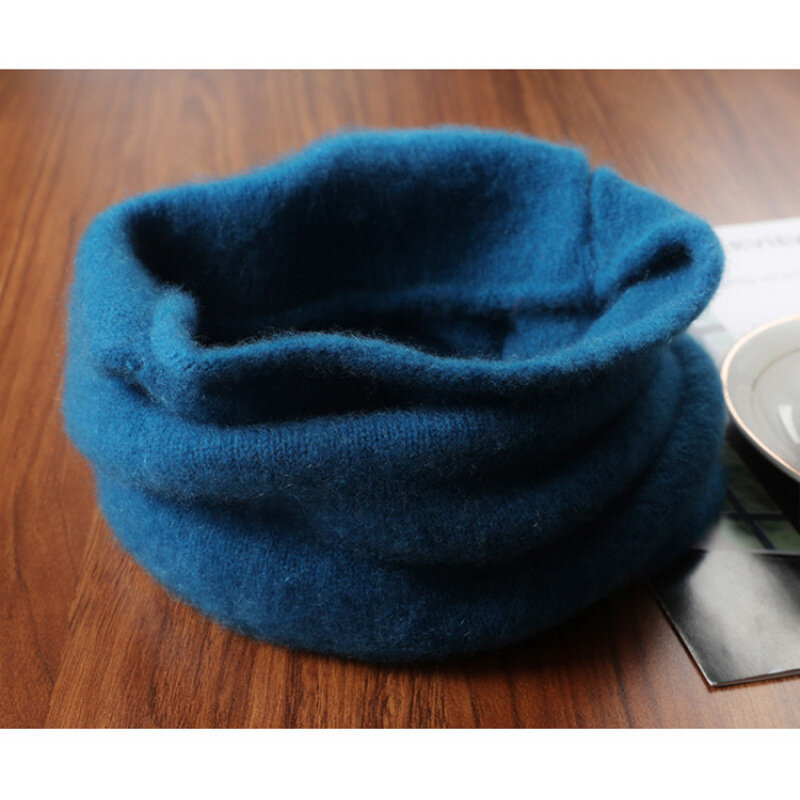 Осень-зима, чистый шерстяной накидка для мужчин и женщин, теплая и защищающая от холода, защита шеи, универсальная вязаная накидка в корейском стиле для женщин