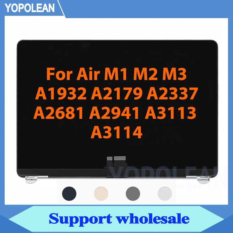 Новый ЖК-экран для MacBook Air Retina 13 "15" A2681 A2941 A2337 A3113 A3114 A2179 A1932 Замена ЖК-экрана в сборе