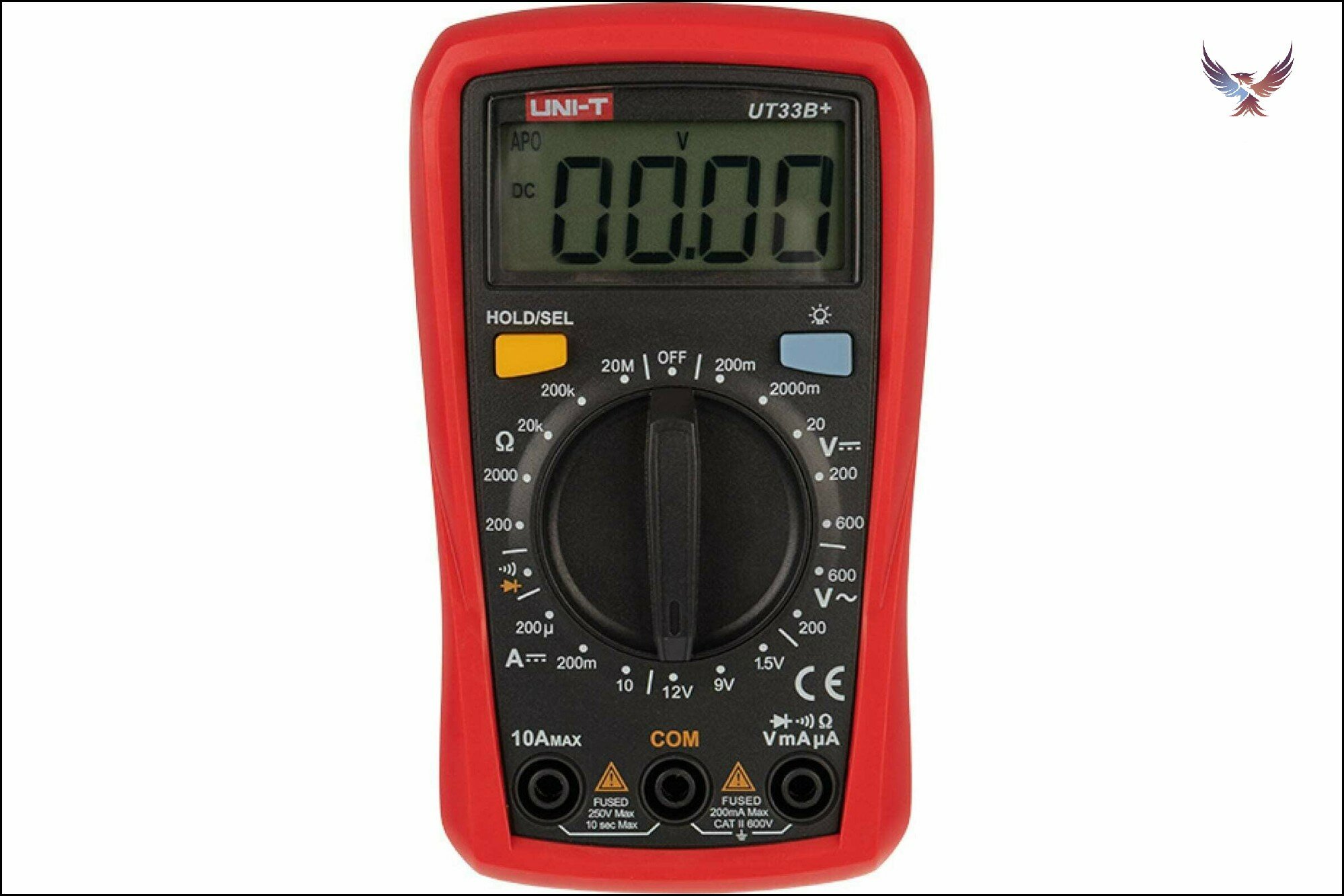 Мультиметр UNI-T UT33B+, с подсветкой, защитным кожухом, фиксация показаний