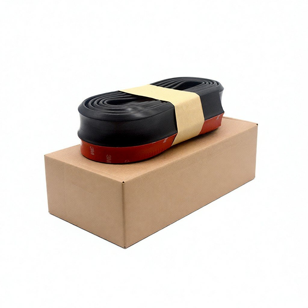 Кит автомобильного клеевого лепестка для передней бамперной губы сплиттера обвесов бамперов валис chin для автомобилей резиновая лента 2.5м, цвет синий черный красный, материал PVC, ширина 48мм, толщина 3мм, 1шт