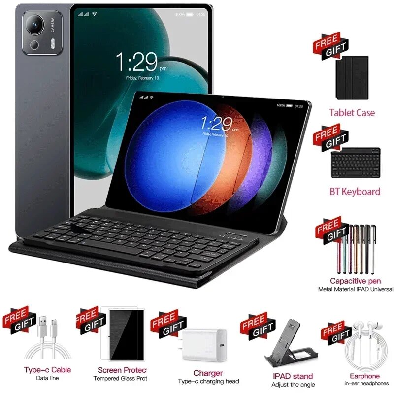 2026 Pad 7 Ultra 11-дюймовый планшет 22GB 2TB, Черный, 22GB, 2TB, Black with keyboard