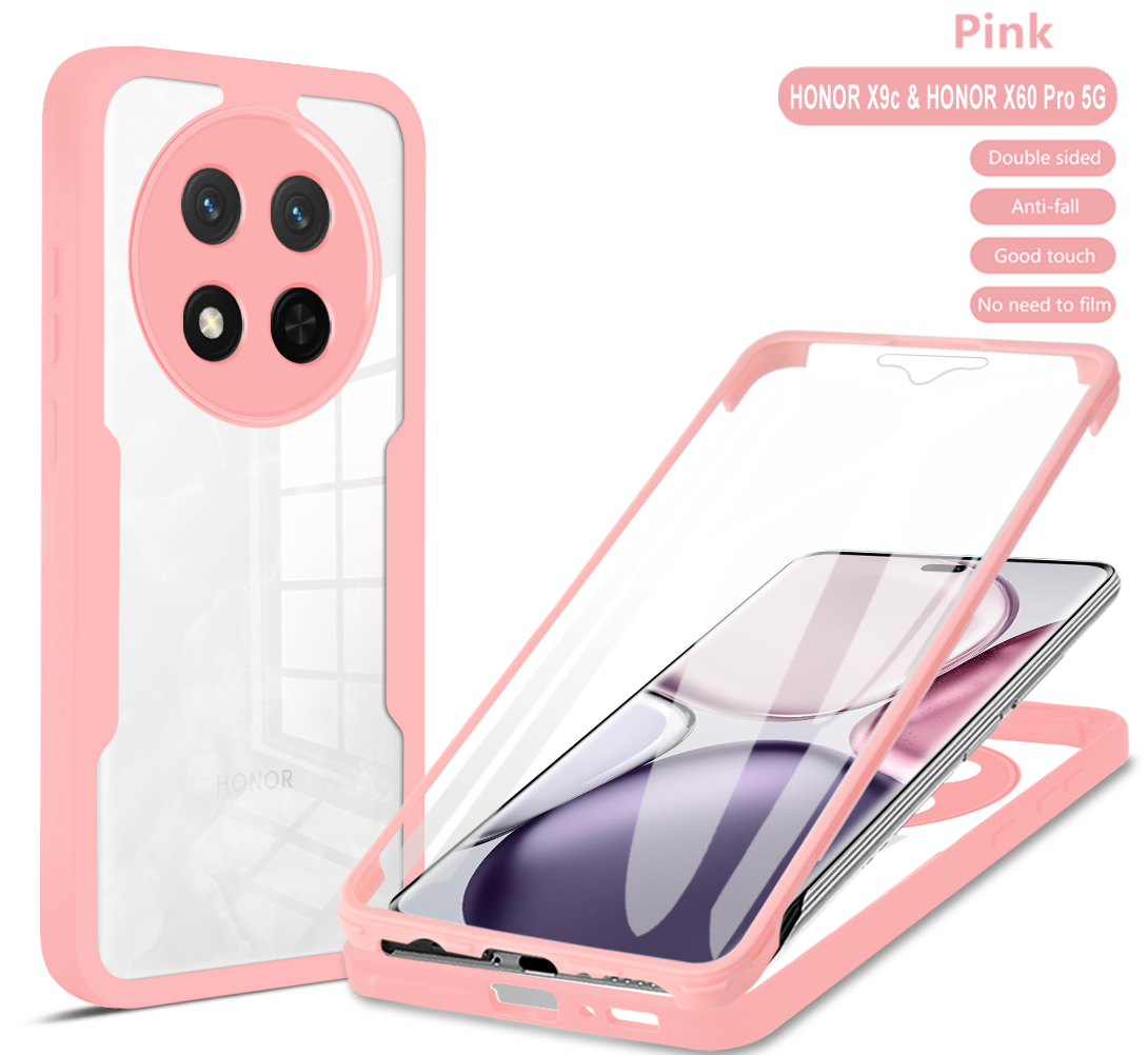 Чехол для Honor X9C / Хонор X9C, полупрозрачный, чехол-кардиомонитор, защита камеры, ударопрочный, усиленные углы, Honor, Honor X9C, pink,