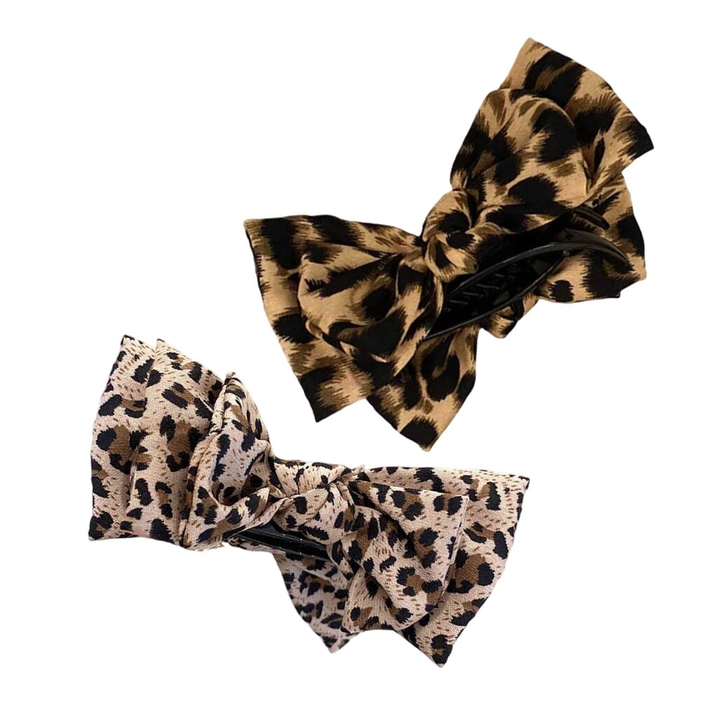 Зажим для волос с когтями для девочек, зажим для волос с леопардовым принтом, банты, держатель для волос, заколки, заколка для волос сильной фиксации для девочек