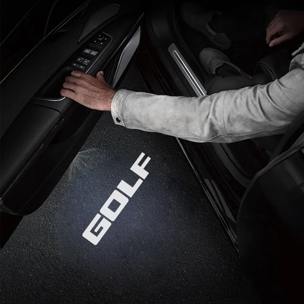 2 шт. для VW Golf 5 6 7 A5 A6 A7 MK5 MK6 MK7 Rline R Line автомобильные дверные фонари с логотипом проектор, Лого Принадлежности, Фольксваген Гольф 2006-2018